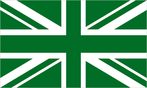 Great Britain Green Large Country Flag - 5' x 3'.