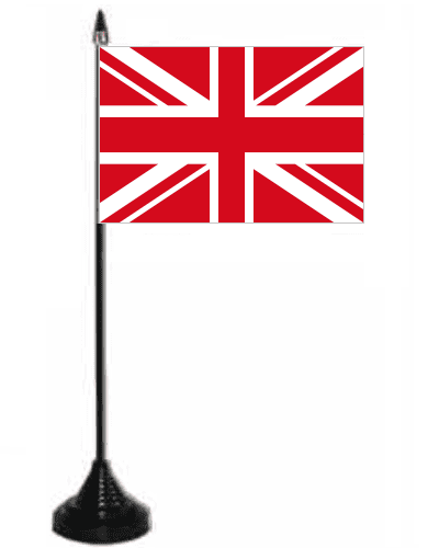 Great Britain Red Desk / Table Flag with plastic stand and base