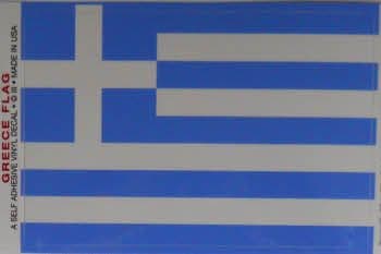 Greece Country Flag Rectangular Decal.