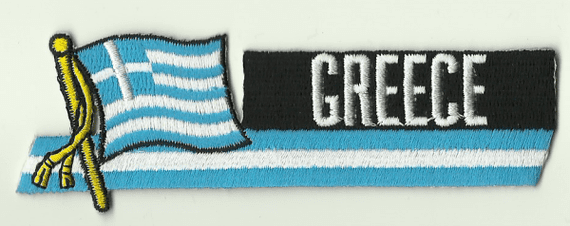 Greece Embroidered Flag Patch, style 01.