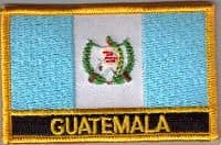 Guatemala Embroidered Flag Patch, style 09