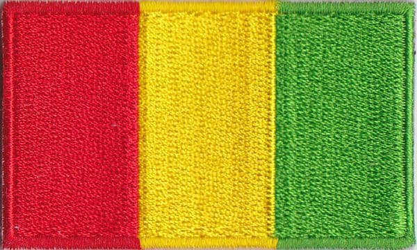 Guinea Embroidered Flag Patch style 04