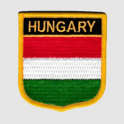 Hungary Embroidered Flag Patch, style 07.