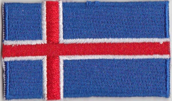 Iceland Embroidered Flag Patch style 04