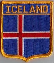 Iceland Embroidered Flag Patch, style 06.