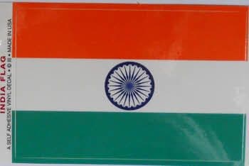 India Country Flag Rectangular Decal.