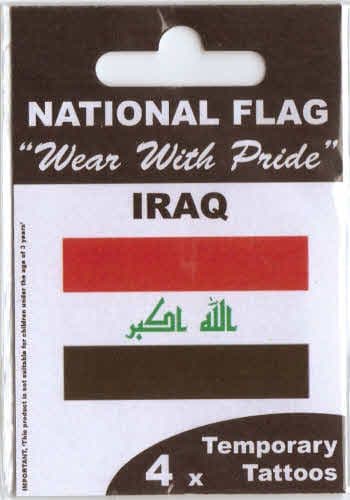 Iraq Country Flag Tattoos.