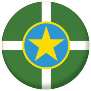 Jackson (Mississippi) Flag 25mm Flat Back