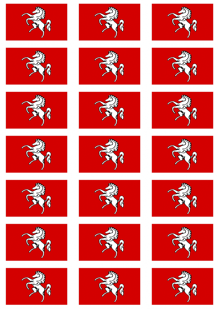 Kent Flag Stickers - 21 per sheet