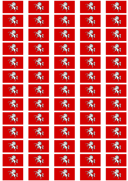 Kent Flag Stickers - 65 per sheet
