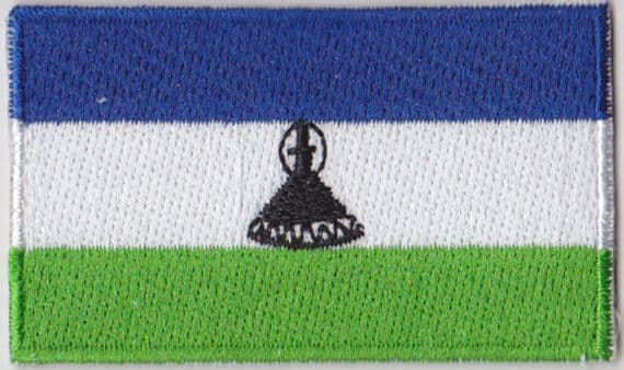 Lesotho Embroidered Flag Patch style 04