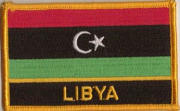 Libya Embroidered Flag Patch, style 09.