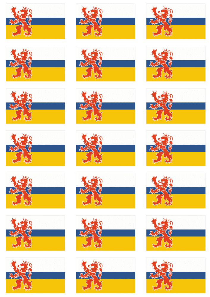Limburg Flag Stickers - 21 per sheet