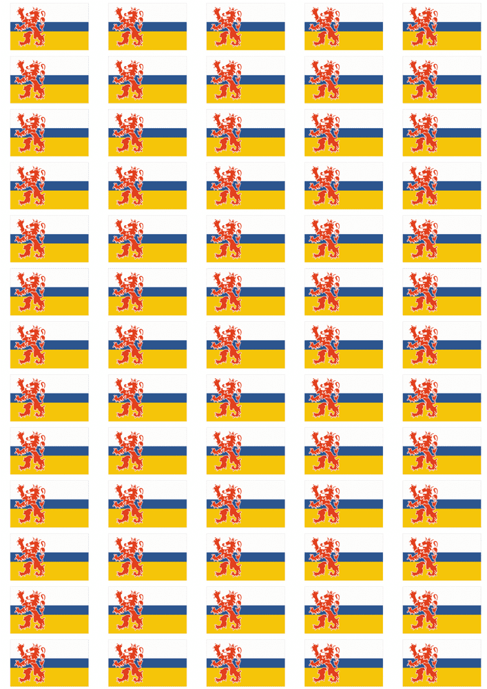 Limburg Flag Stickers - 65 per sheet