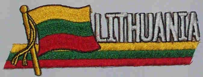 Lithuania Embroidered Flag Patch, style 01.