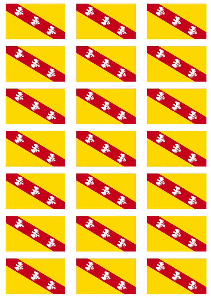 Lorraine Flag Stickers - 21 per sheet