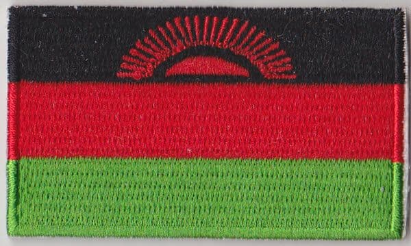 Malawi Embroidered Flag Patch style 04