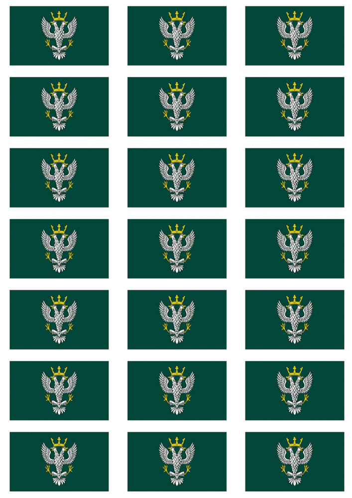 Mercian Regiment Stickers - 21 per sheet