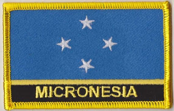 Micronesia Embroidered Flag Patch style 09
