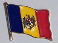 Moldova Country Flag Enamel Pin Badge