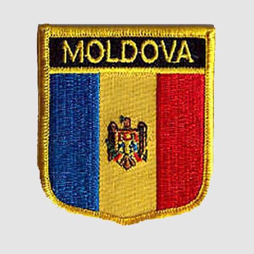 Moldova Embroidered Flag Patch, style 07.