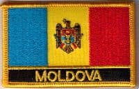 Moldova Embroidered Flag Patch, style 09.