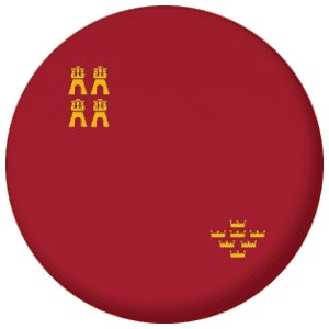 Murcia Flag 25mm Pin Button Badge.