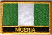Nigeria Embroidered Flag Patch, style 09.