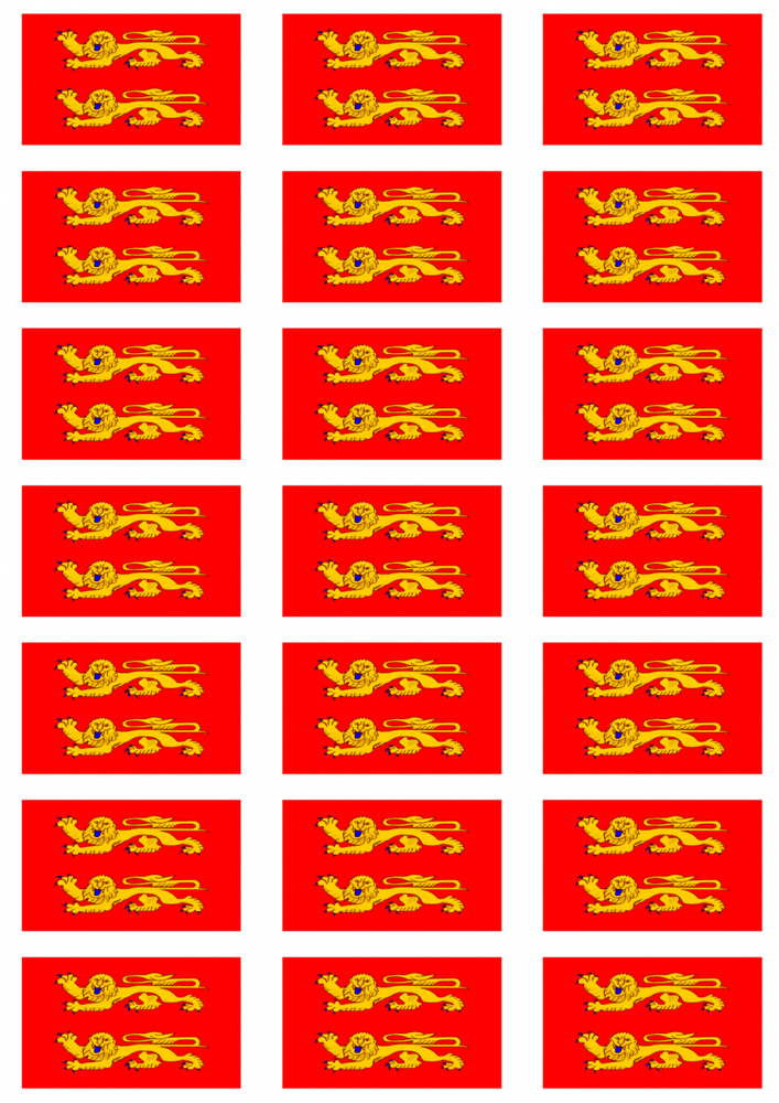 Normandy Flag Stickers - 21 per sheet