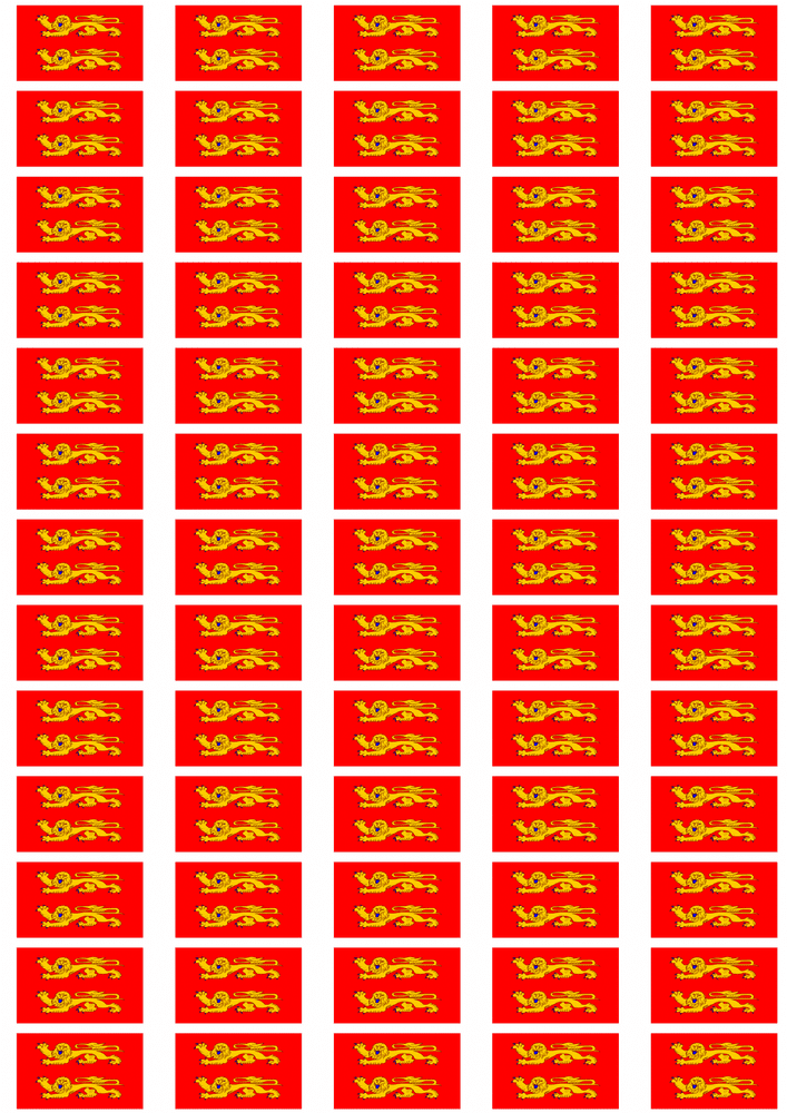 Normandy Flag Stickers - 65 per sheet
