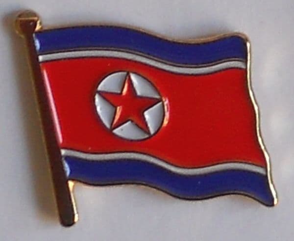 North Korea Country Flag Enamel Pin Badge