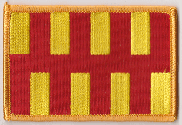 Northumberland Embroidered Flag Patch, style 08.