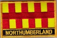 Northumberland Embroidered Flag Patch, style 09.