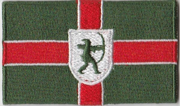 Nottinghamshire Embroidered Flag Patch style 04