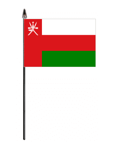 Oman Country Hand Flag - Small.