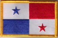 Panama Embroidered Flag Patch, style 08
