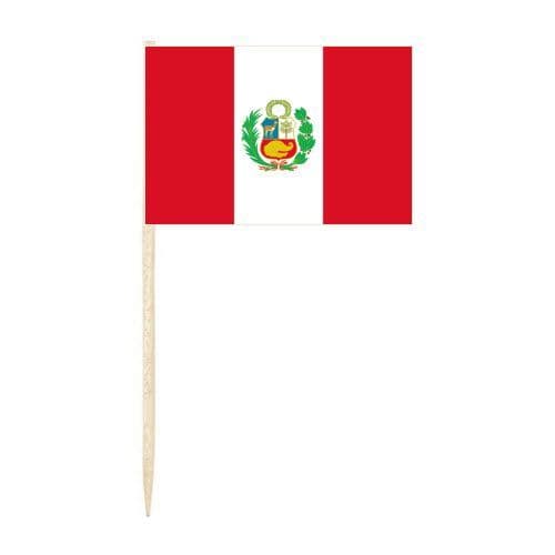 Peru Country Flag Cocktail Sticks pack of 10
