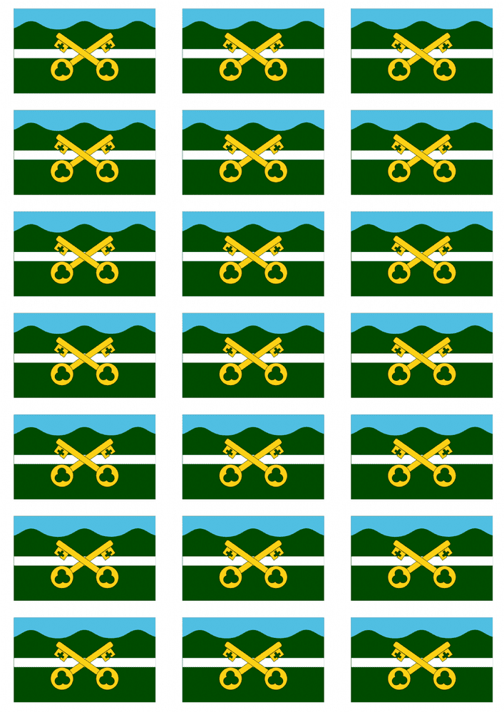 Petersfield Flag Stickers - 21 per sheet