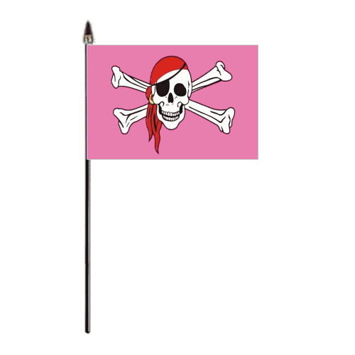Pirate Pink Hand Flag - Small