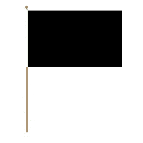 Plain Black Hand Flag - Large