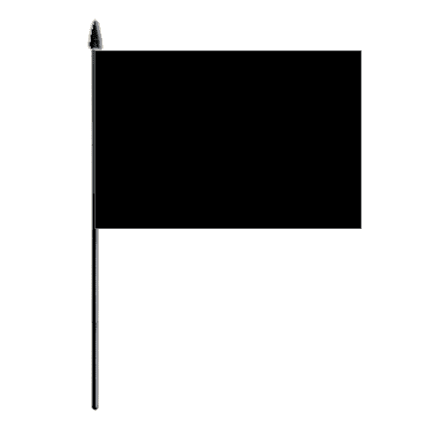 Plain Black Hand Flag - Medium