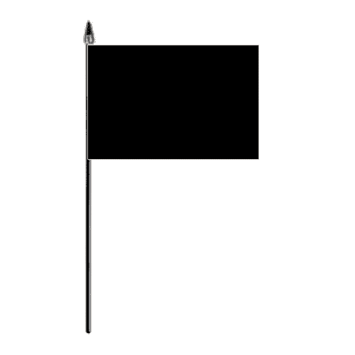Plain Black Hand Flag - Small.