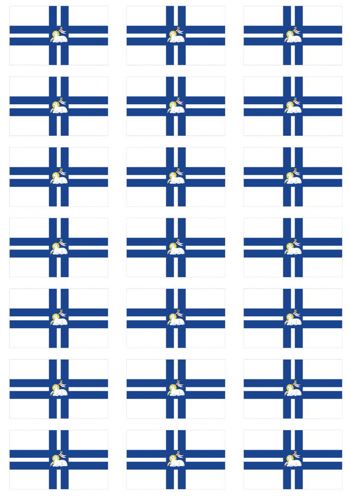 Preston Flag Stickers - 21 per sheet