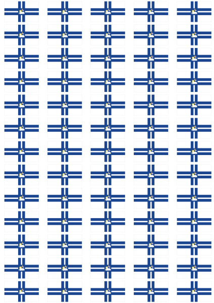 Preston Flag Stickers - 65 per sheet