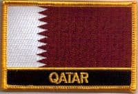 Qatar Embroidered Flag Patch, style 09.