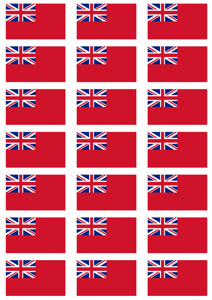 Red Ensign Stickers - 21 per sheet
