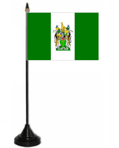 Rhodesia 1968-1979 Desk / Table Flag with plastic stand and base.