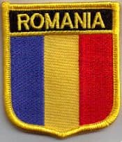 Romania Embroidered Flag Patch, style 07.