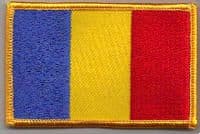 Romania Embroidered Flag Patch, style 08.