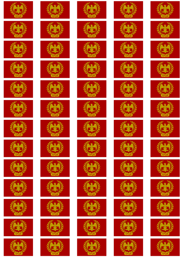 Rome Western Empire Flag Stickers - 65 per sheet